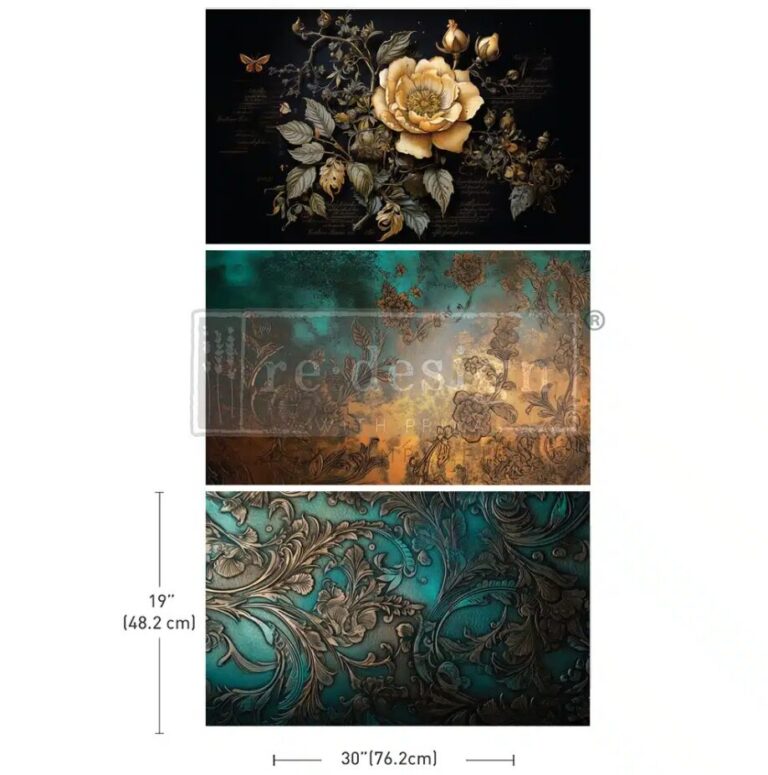 PACCO da 3 Decor Tissue Paper "PETALS ADORNED" Carta tessuto ReDesign ...